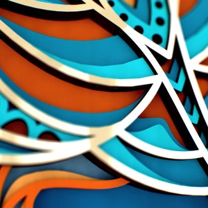 Stingray 3D Mandala Svg, Sea Animals Multilayer Panel for Laser Cutting ...