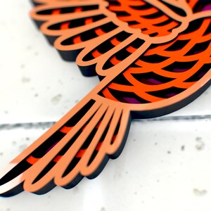 Bird Cardinal 3D Mandala SVG Files, New Year Decoration Laser Cutting ...