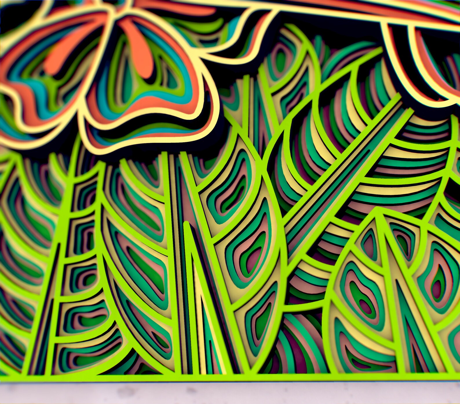 Toucan Zentangle 3D Mandala Svg, Multilayer Panel for Laser Cutting ...