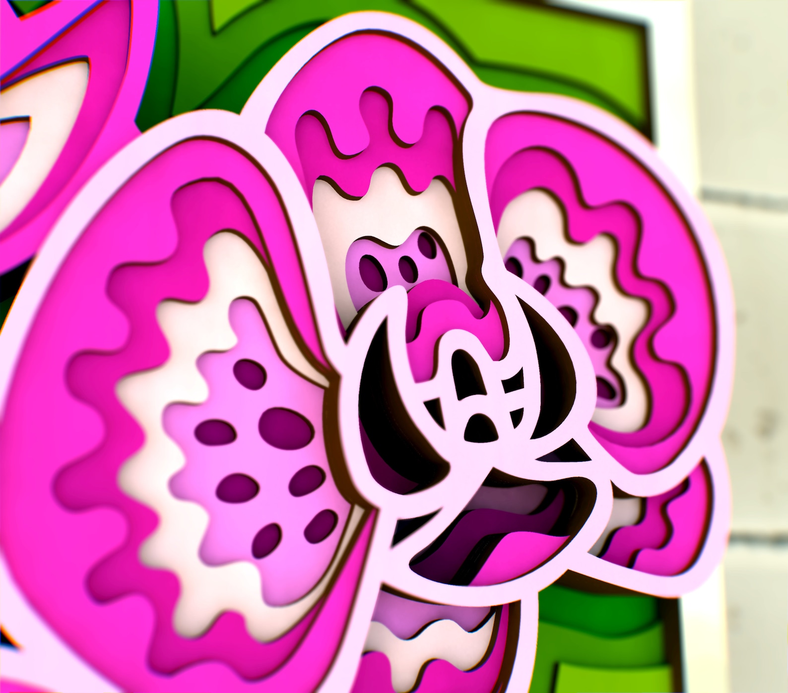 Orchid 3D Zentangle Svg Multilayer Papercraft Files for - Etsy