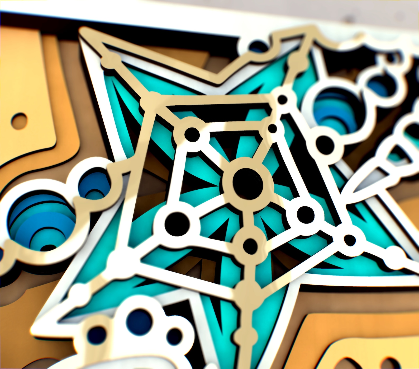 Footprints in the Sand 3D Svg Mandala Files, Multilayer Panel for Laser ...