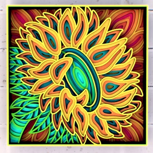 Autumn Mood: Sunflower 3D Mandala Svg Files, Fall Decor Multilayer ...