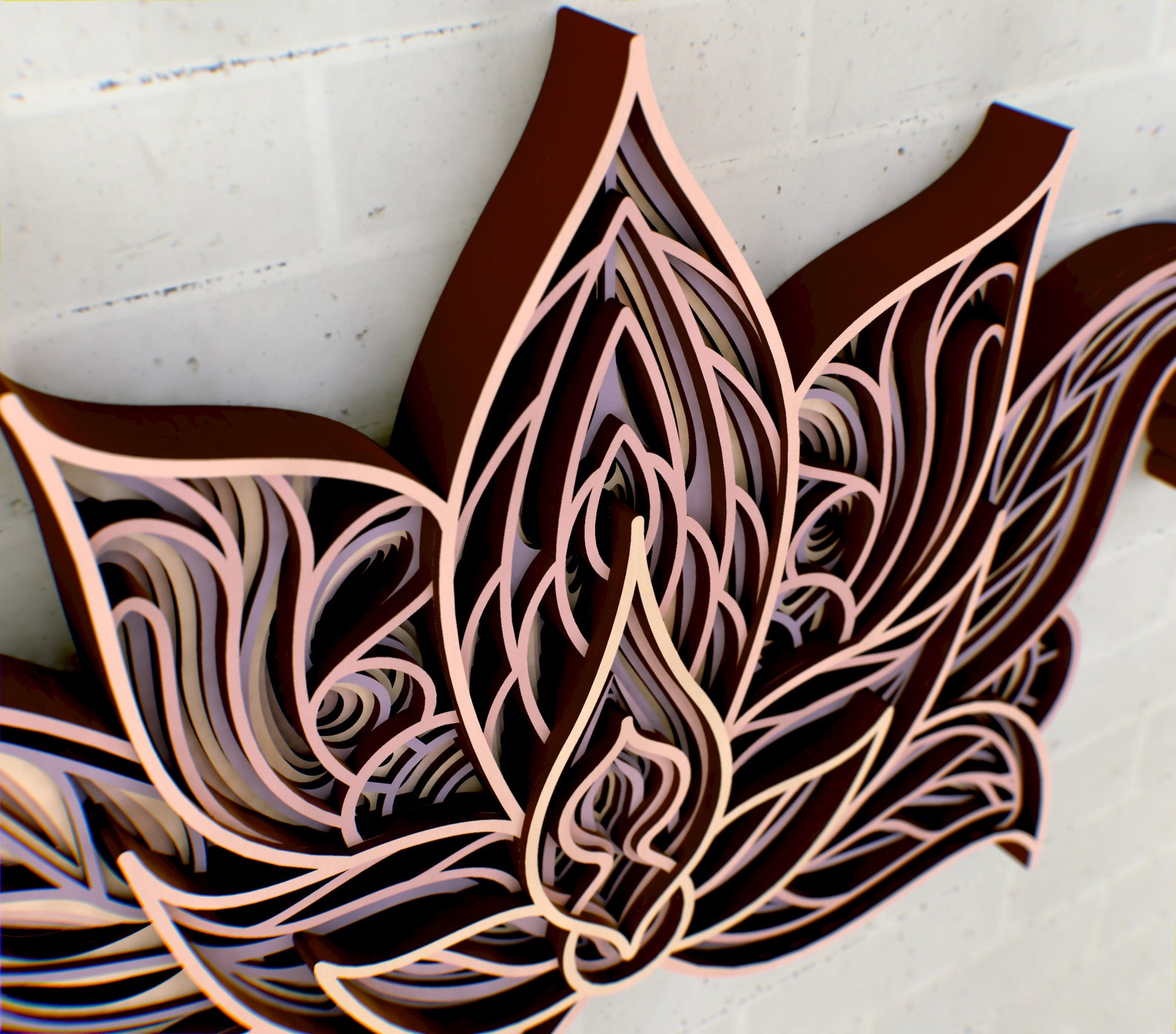 Lotus Banas Lotos 3D Zentangle Art SVG DFX Multilayer - Etsy UK