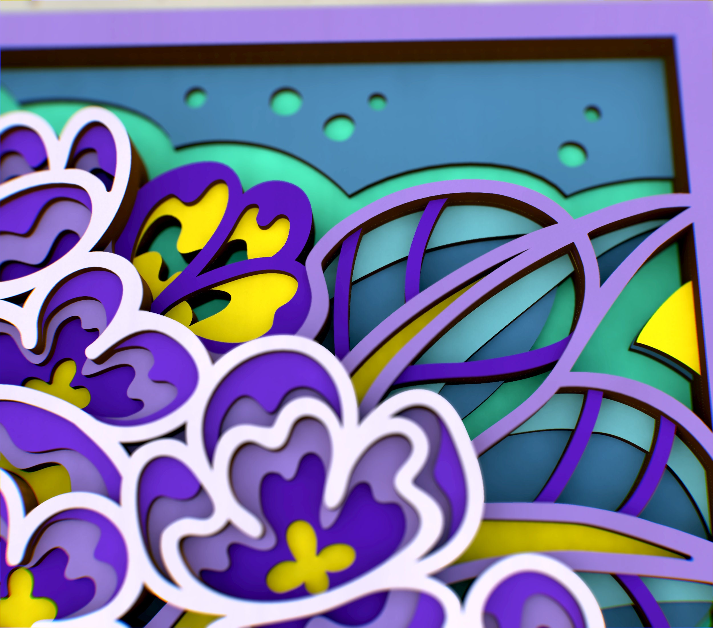 Violets 3D Mandala SVG Files Cutting SVG Files for Cricut or - Etsy Canada