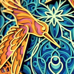 Two Hummingbirds Svg, Multilayer Papercraft Files for Cricut, Layered ...