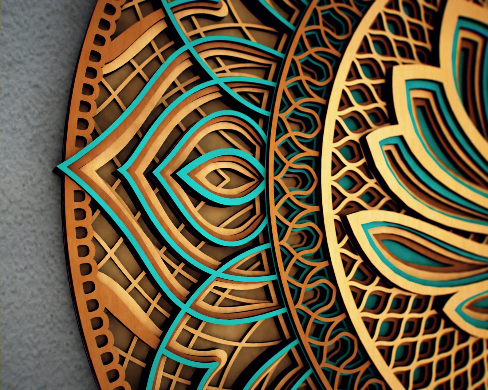 Lotus Mandala Lotos 3D Mandala SVG DFX Multilayer Cutting - Etsy UK