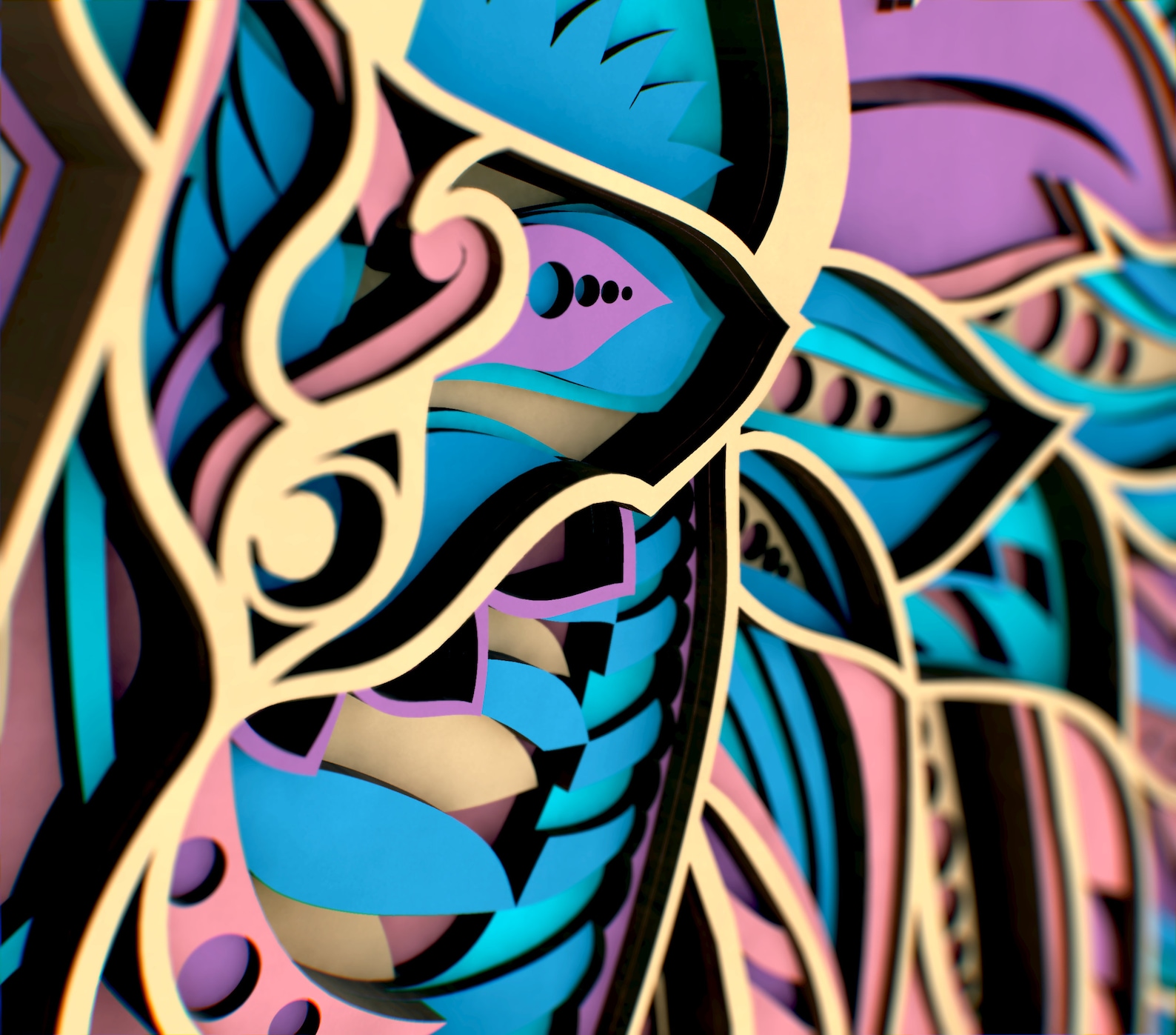 3D Lion Zentangle SVG 3D Multilayer Panel SVG Files for | Etsy