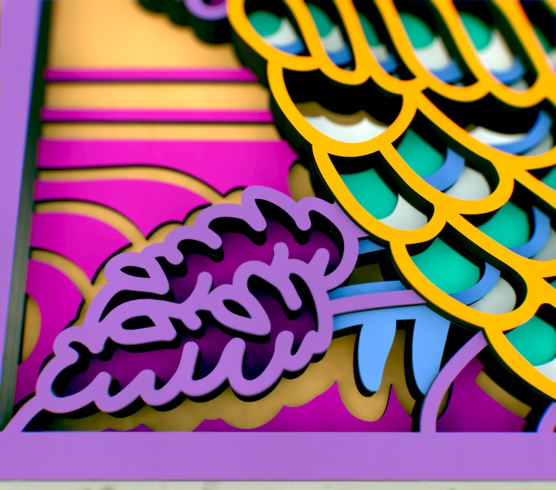 Lavender in a Basket 3D Svg Mandala Files, Multilayer Panel for Laser ...