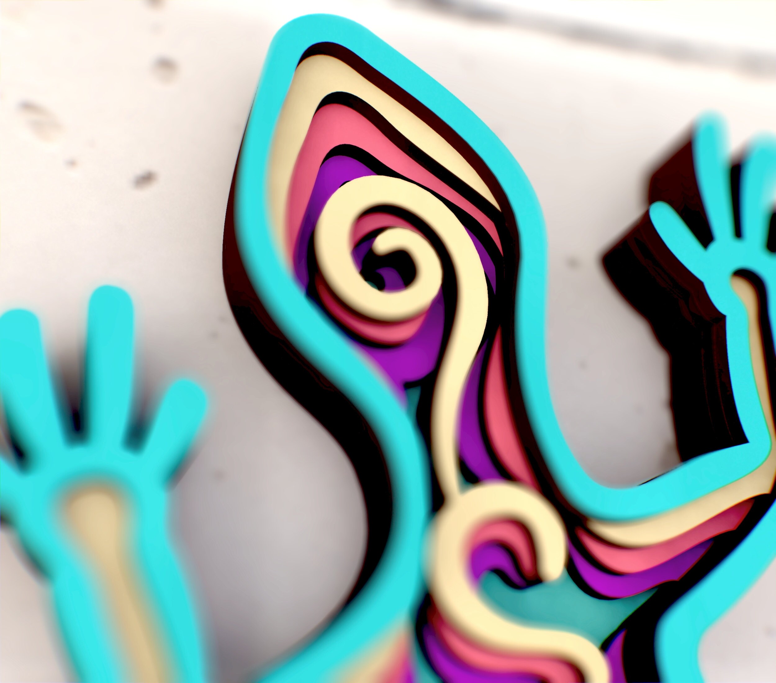 Lizard 3D Layered Cricut or Laser Cut File for Magnet or Souvenir, Wood ...