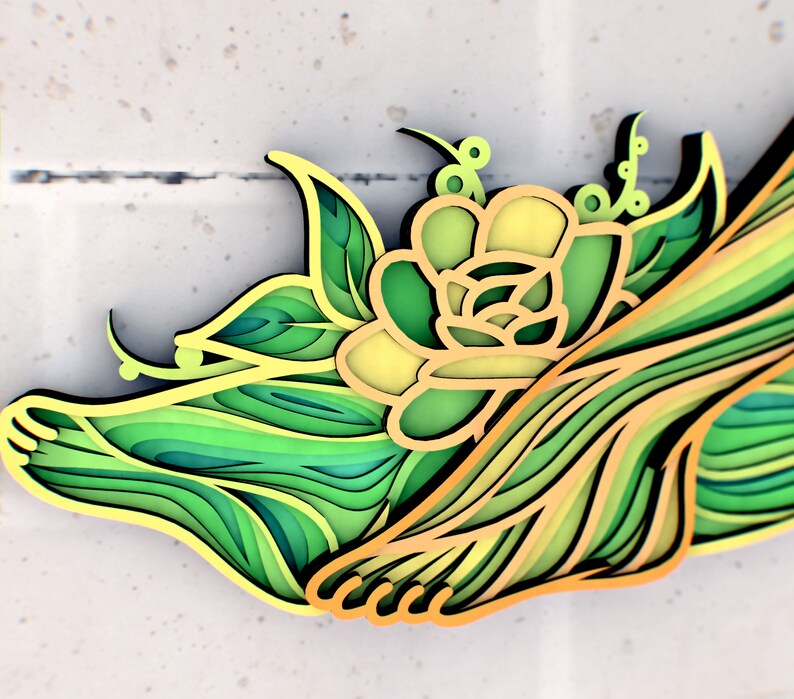 Spring Girl Zentangle Svg File Multilayer Panel for Laser - Etsy