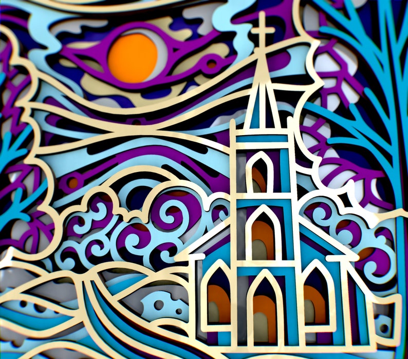 Nativity Church Christmas 3D Mandala Svg Files Multilayer - Etsy