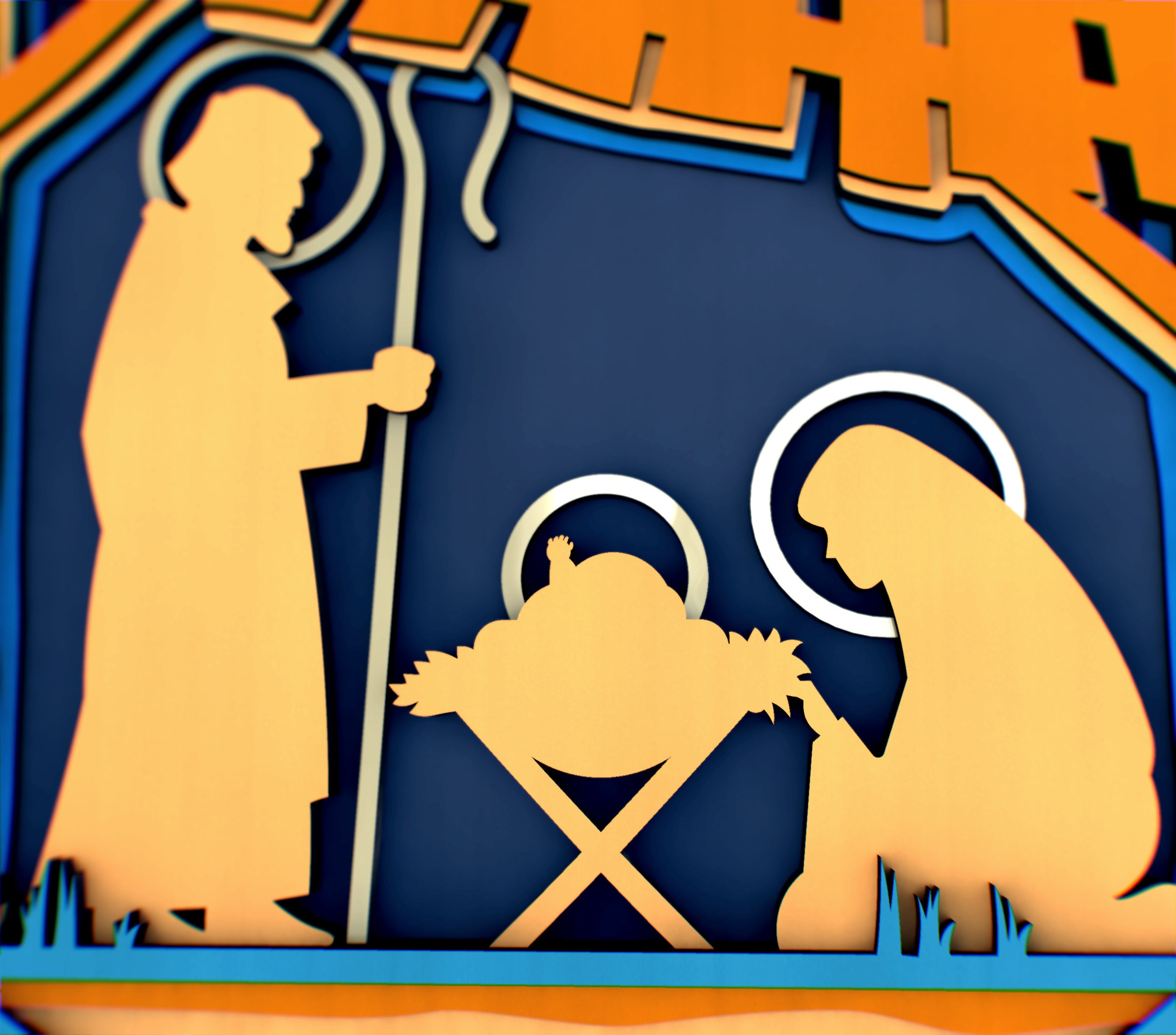 Nativity Scene 3D Mandala Svg Christmas Papercut for Cutting - Etsy