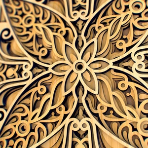 Surma River Mandala Decor 3D Mandala SVG Files, Svg Papercut for ...