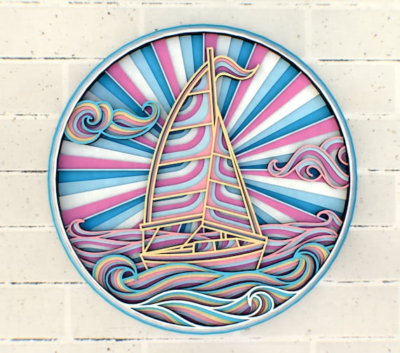 Yacht 3D Mandala SVG Files Patterns Files for Laser Cutting | Etsy