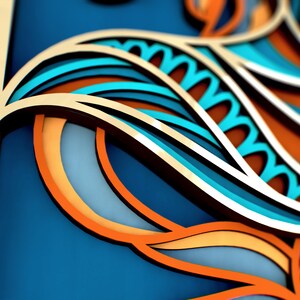 Stingray 3D Mandala Svg, Sea Animals Multilayer Panel for Laser Cutting ...