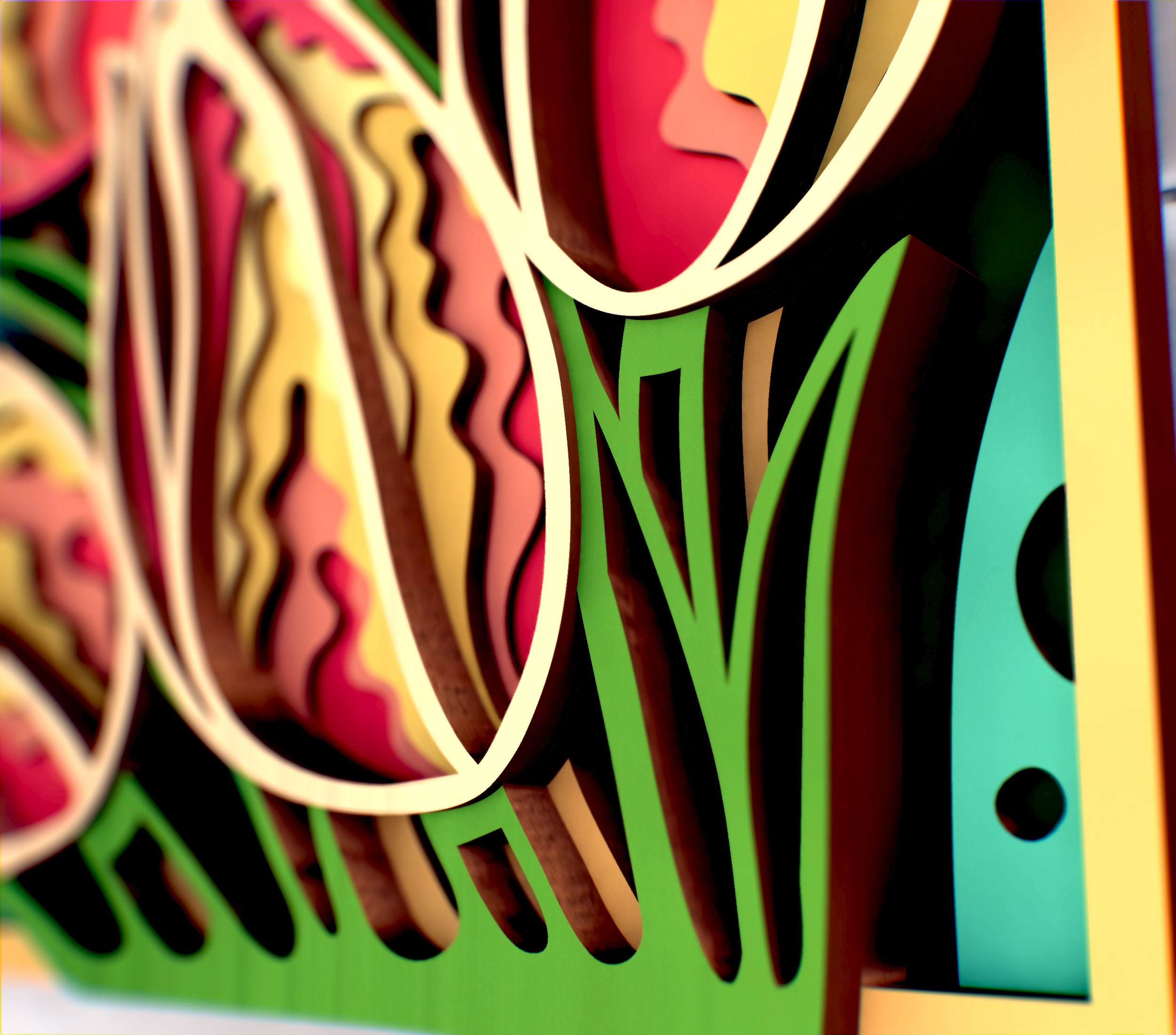 Tulip 3D Zentangle Svg Multilayer Papercraft Files for - Etsy