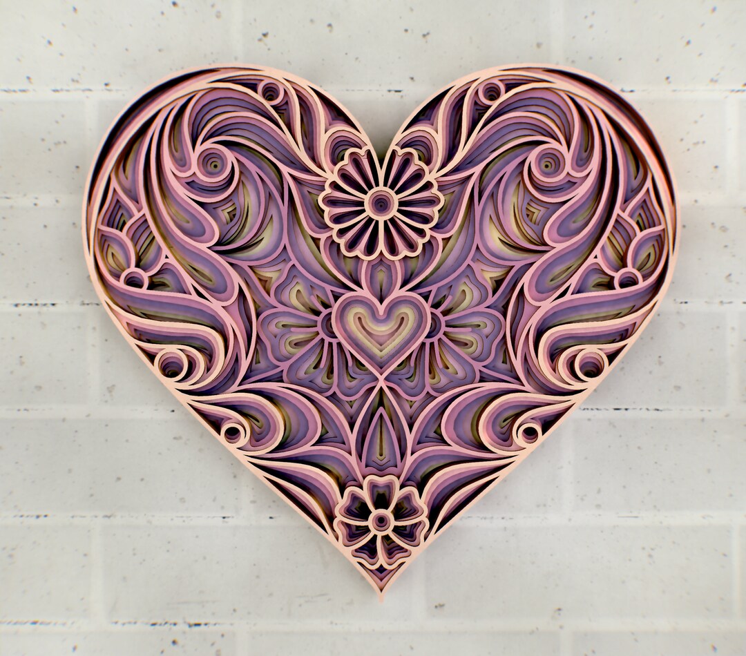 Floral Heart of Spring SVG Files, Wedding Panel, Files for Laser ...