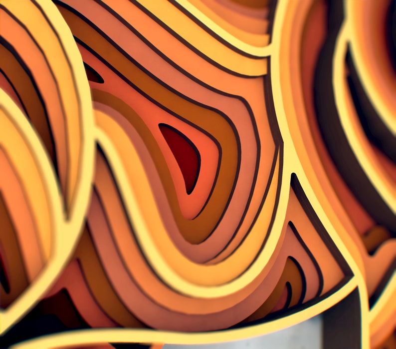 Bear Zentangle 3D Mandala Svg Multilayer Panel for Laser | Etsy