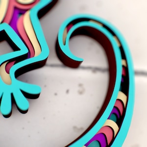 Lizard 3D Layered Cricut or Laser Cut File for Magnet or Souvenir, Wood ...