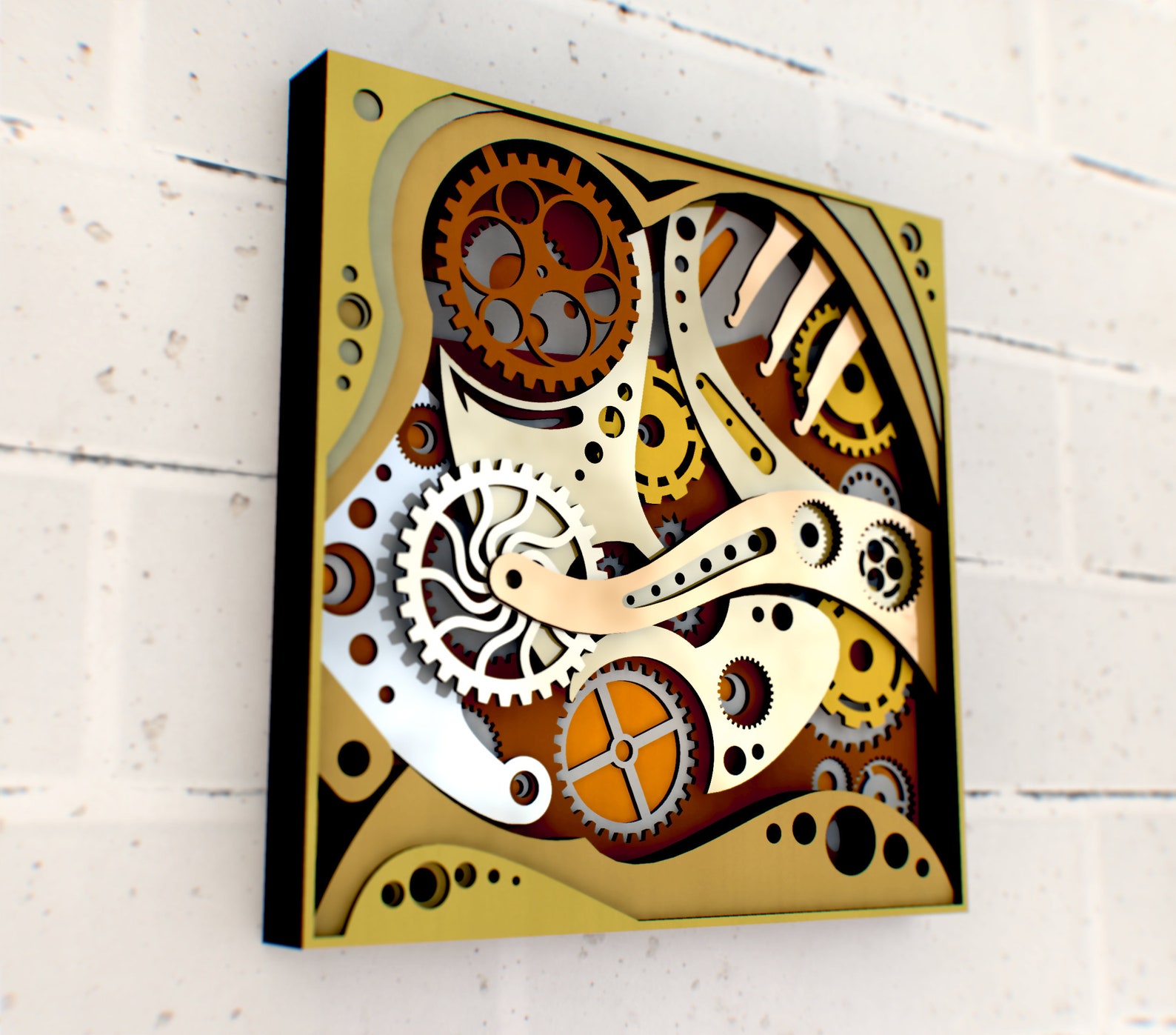 Steampunk Mechanics 3D Mandala Svg Steampunk Style Multilayer - Etsy