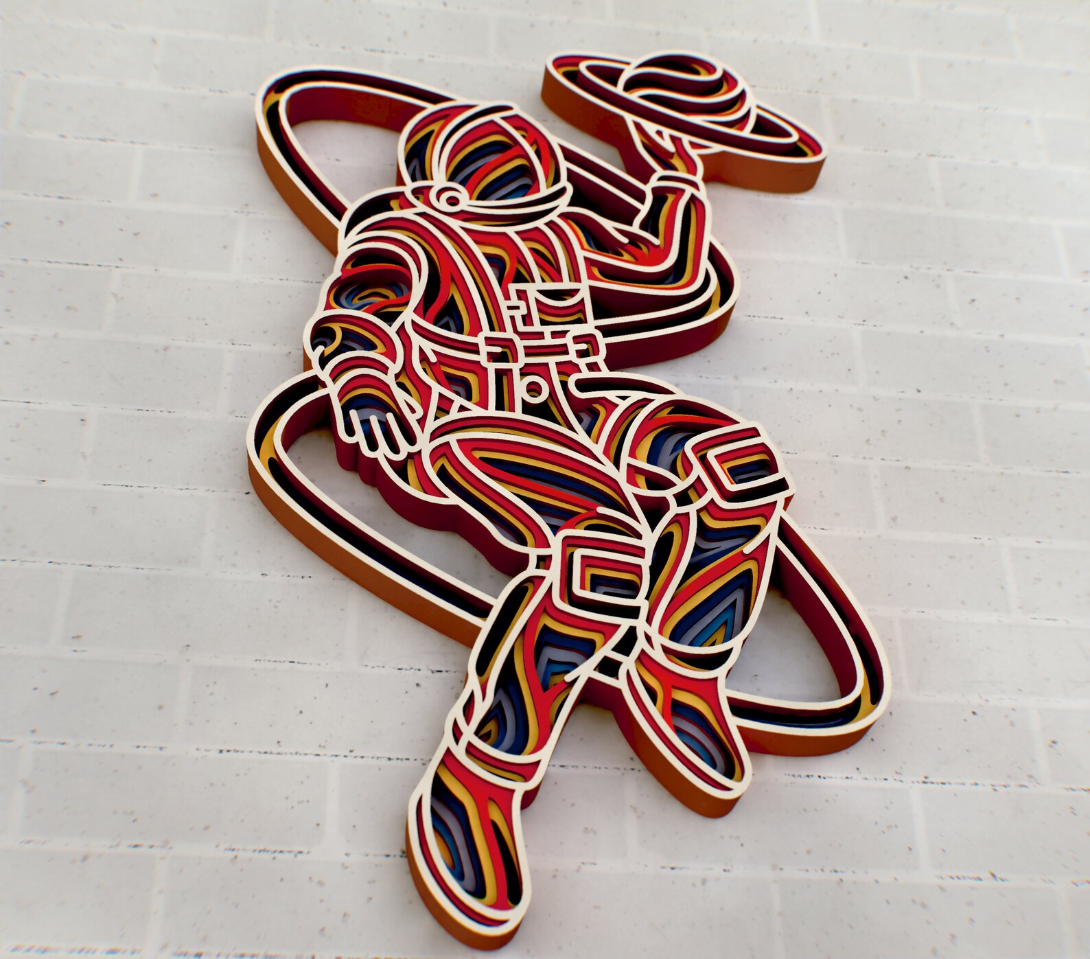 Astronaut Zentangle 3D Mandala Svg Files, Multilayer Panel for Laser ...