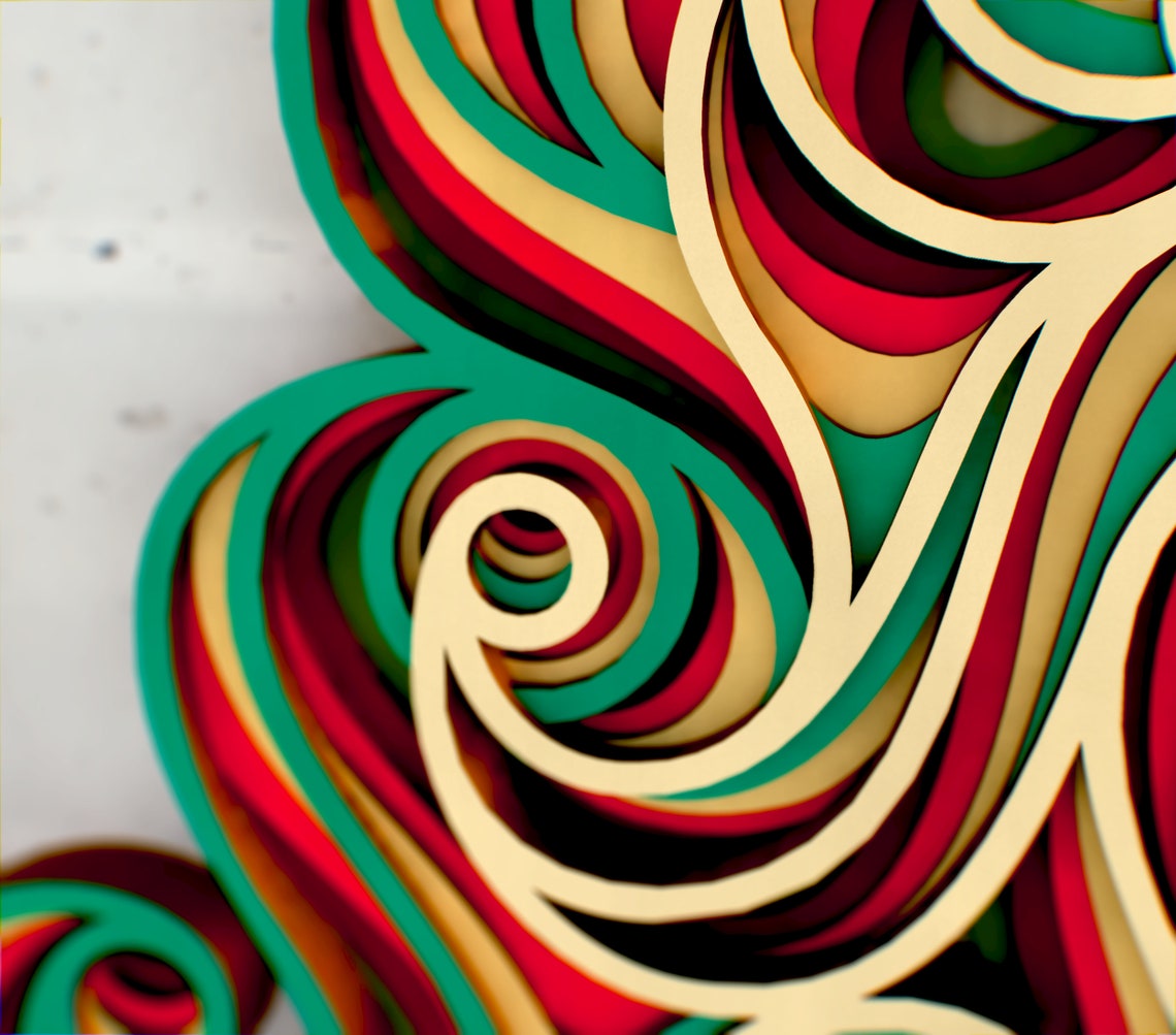 Christmas Tree 3D Zentangle svg files Multilayer Panel for | Etsy