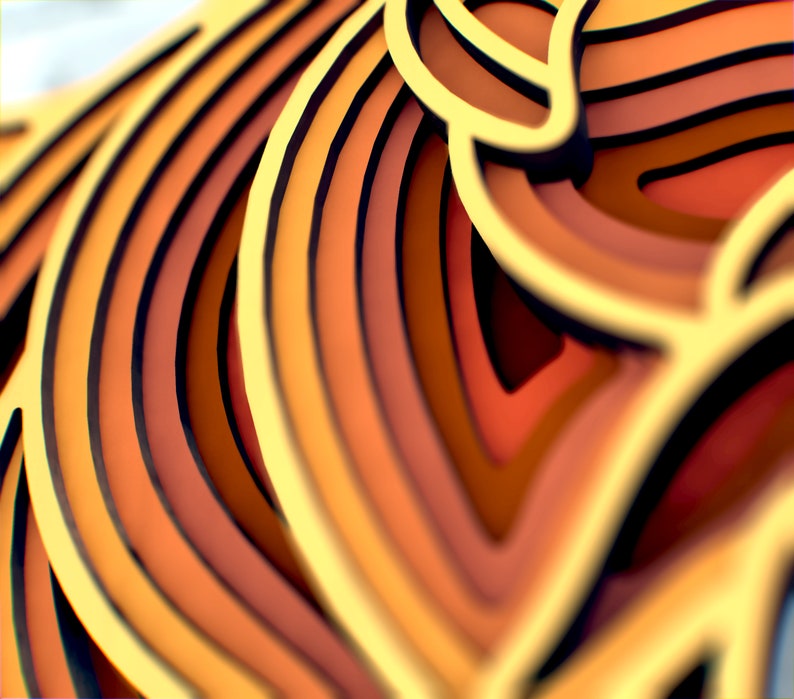 Bear Zentangle 3D Mandala Svg Multilayer Panel for Laser - Etsy