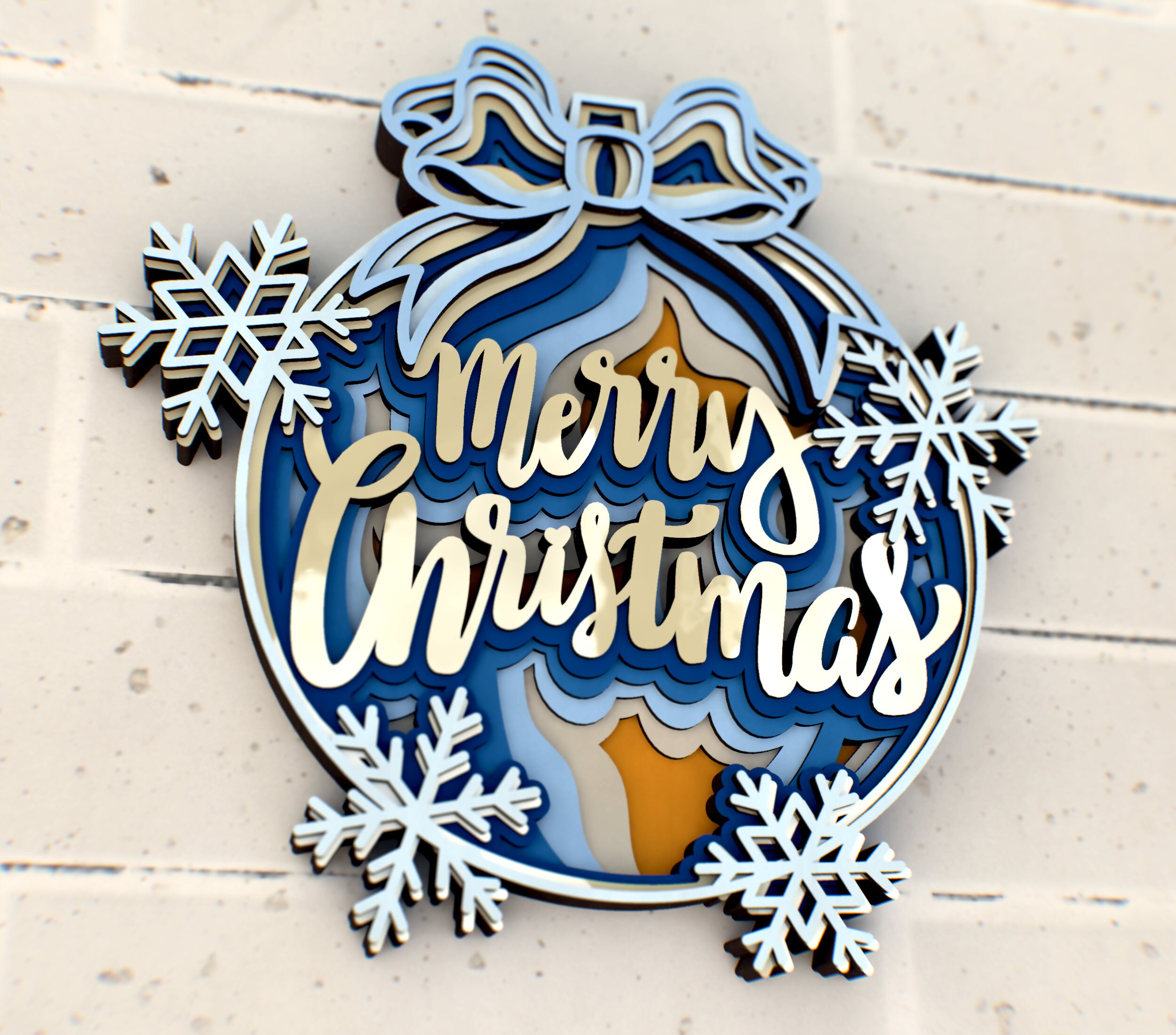 Christmas Ball Merry Christmas 3D Mandala Svg Files - Etsy