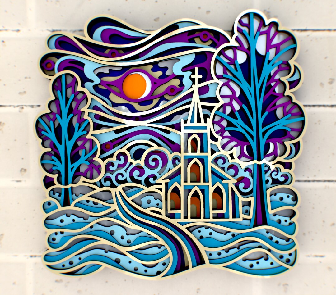 Nativity Church Christmas 3D Mandala Svg Files, Multilayer Panel for ...