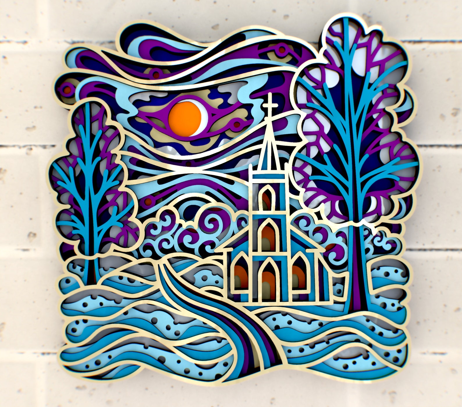 Nativity Church Christmas 3D Mandala SVG | Multilayer Laser Cut Design ...