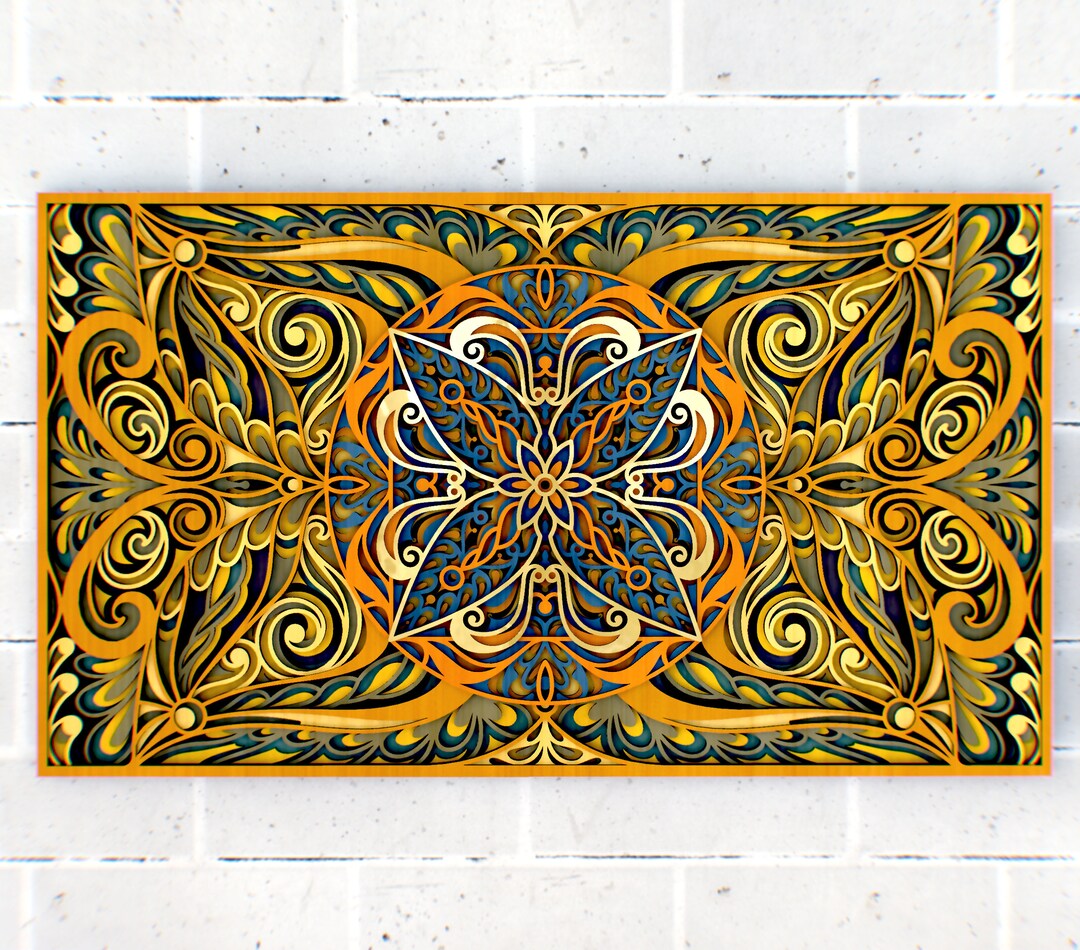 Surma River Mandala Decor 3D Mandala SVG Files, Svg Papercut for ...