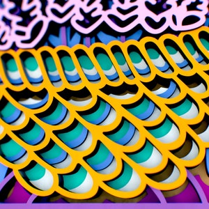 Lavender in a Basket 3D Svg Mandala Files, Multilayer Panel for Laser ...