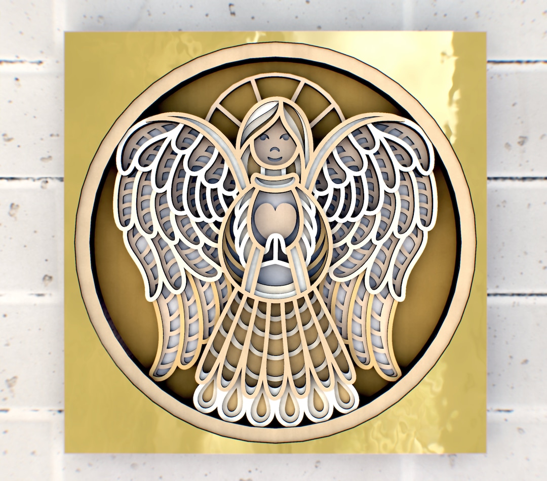 Angel Macrame Decor 3D Mandala SVG Files, Svg Papercut for Cutting SVG ...