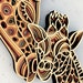 Giraffe Mom and Baby Mandala Svg, Multilayer Panel for Laser Cutting ...