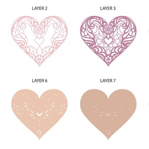 Floral Heart of Spring SVG Files, Wedding Panel, Files for Laser ...