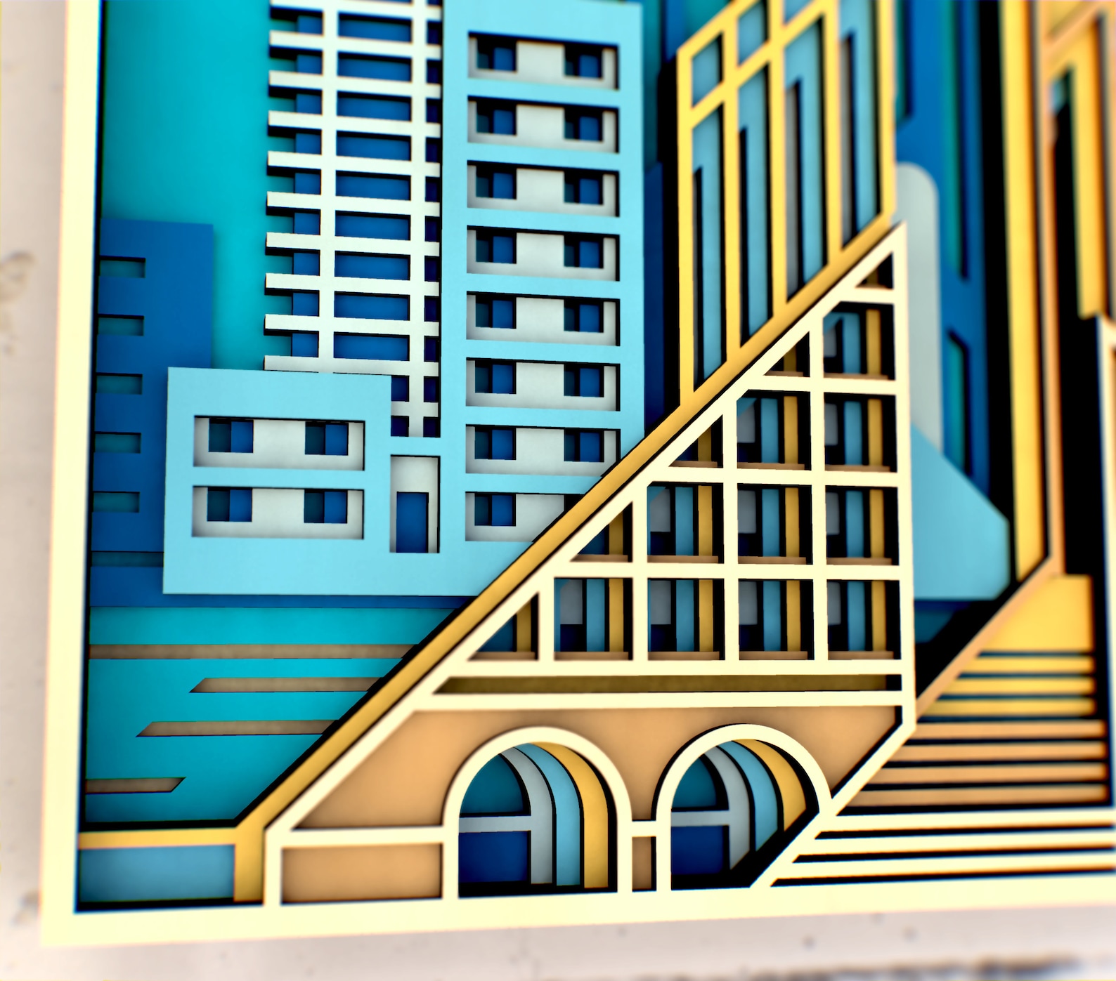 Sun City 3D Mandala Svg, Multilayer Panel for Laser Cutting, Layered ...