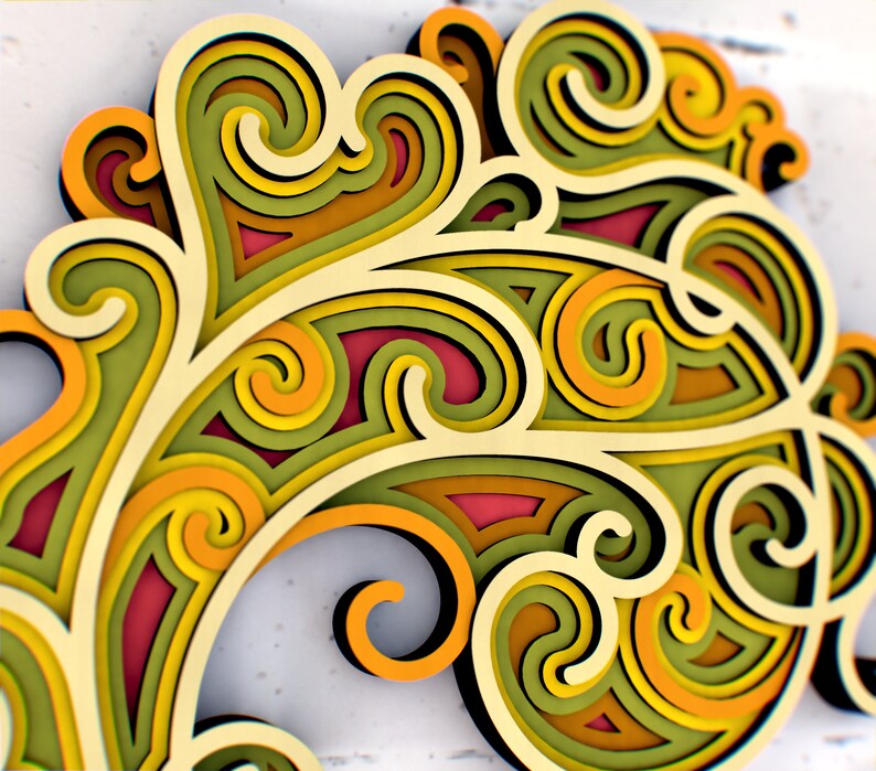 Coffee Tree Mandala Svg Multilayer Panel for Laser Cutting - Etsy