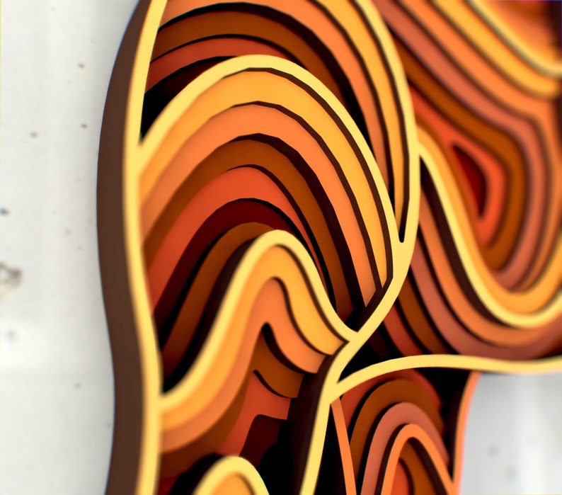 Bear Zentangle 3D Mandala Svg Multilayer Panel for Laser | Etsy