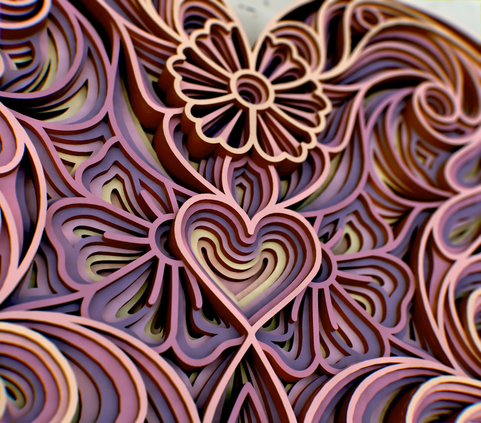 Floral Heart of Spring SVG Files Wedding Panel Files for - Etsy