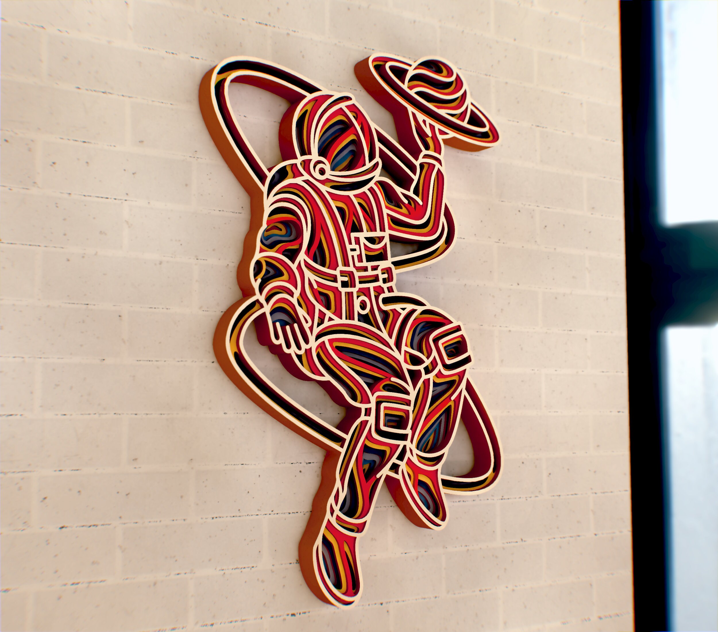 Astronaut Zentangle 3D Mandala Svg Files Multilayer Panel for | Etsy