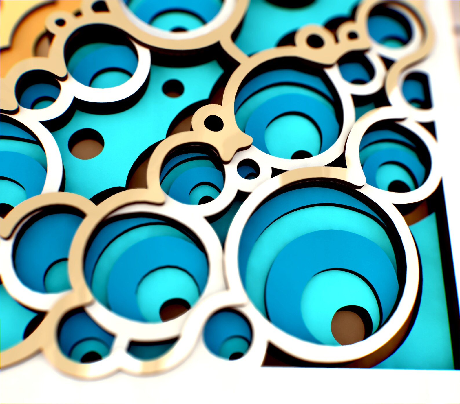 Footprints in the Sand 3D Svg Mandala Files, Multilayer Panel for Laser ...