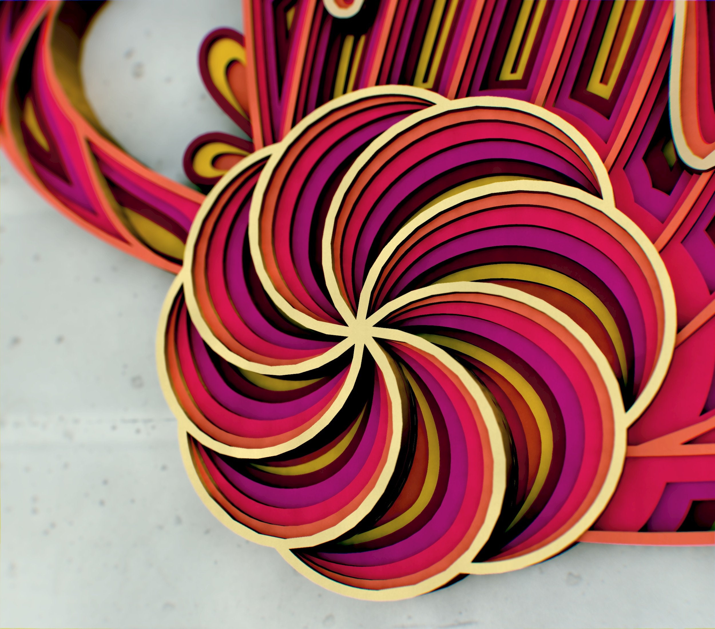 Christmas Cup 3D Zentangle Svg Files Multilayer Panel for - Etsy