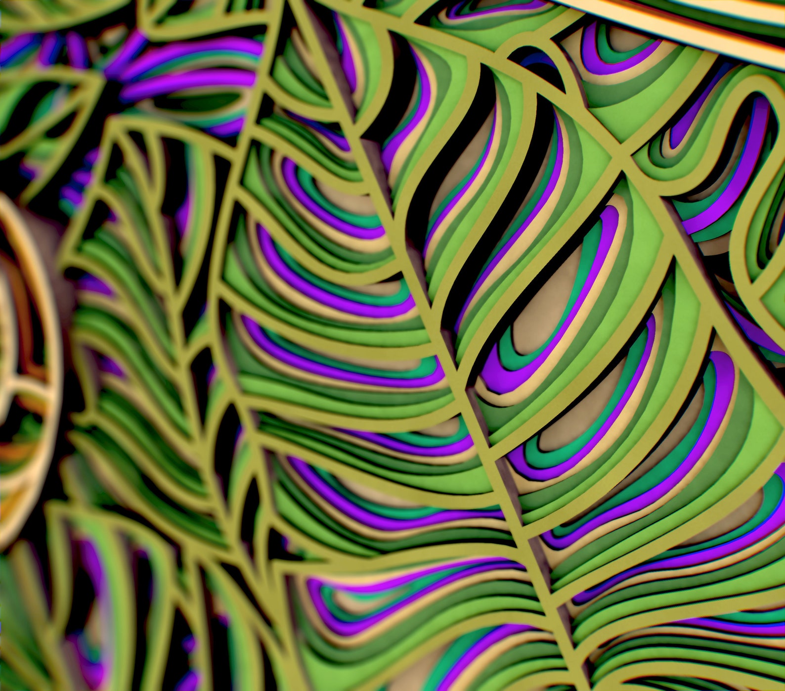 Chameleon 3D Zentangle Svg Files Multilayer Panel for Laser - Etsy