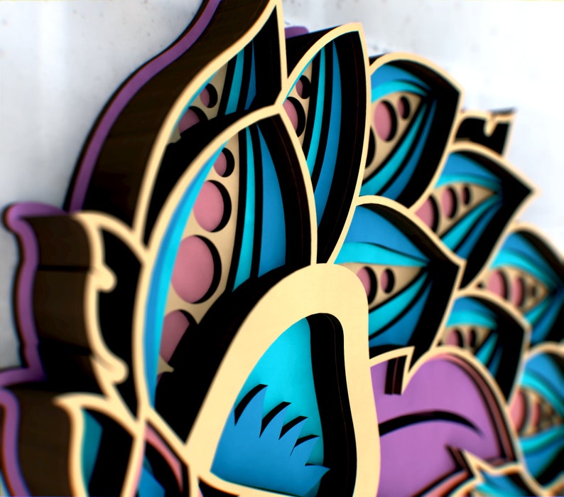 3D Lion Zentangle SVG Panel multicapa 3D archivos SVG para | Etsy