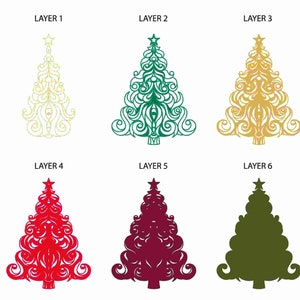 Christmas Tree 3D Zentangle Svg Files | Papercut for Cricut, CNC, Laser ...