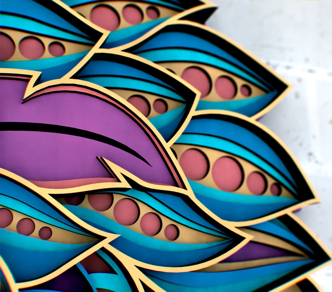 3D Lion Zentangle SVG Panel multicapa 3D archivos SVG para - Etsy España