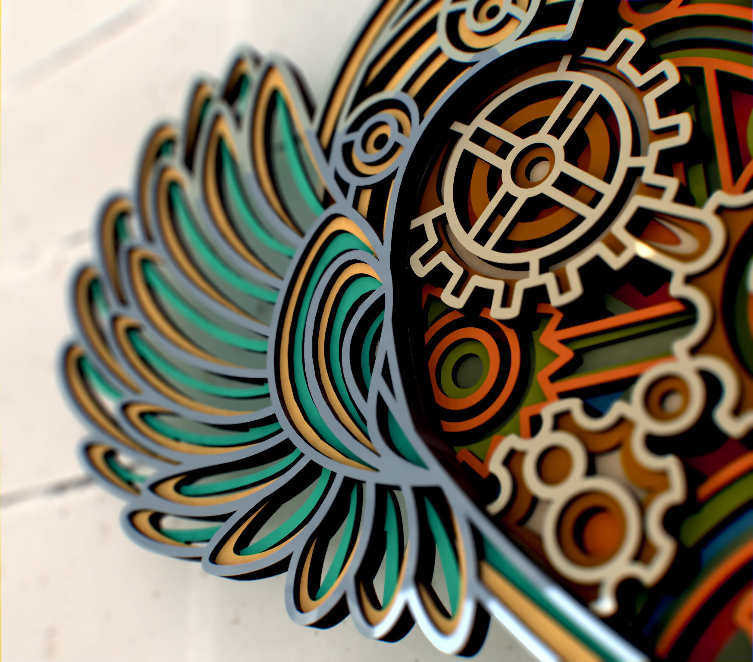 Steampunk Heart 3D Mandala Svg Steampunk Style Multilayer - Etsy Canada