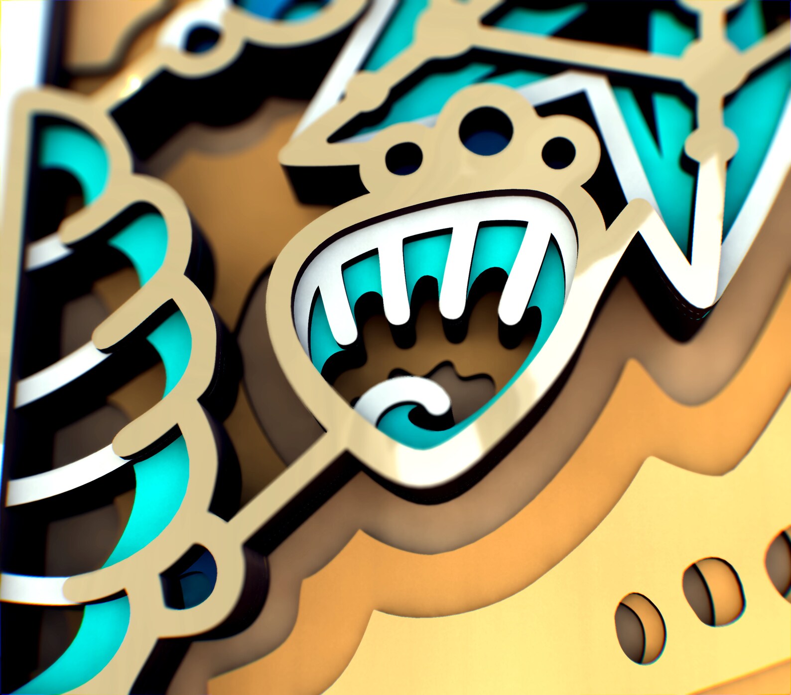 Footprints in the Sand 3D Svg Mandala Files, Multilayer Panel for Laser ...