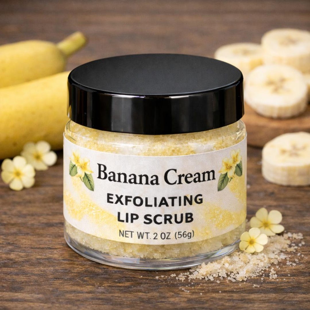 Banana Cream Exfoliating Lip Scrub - Etsy