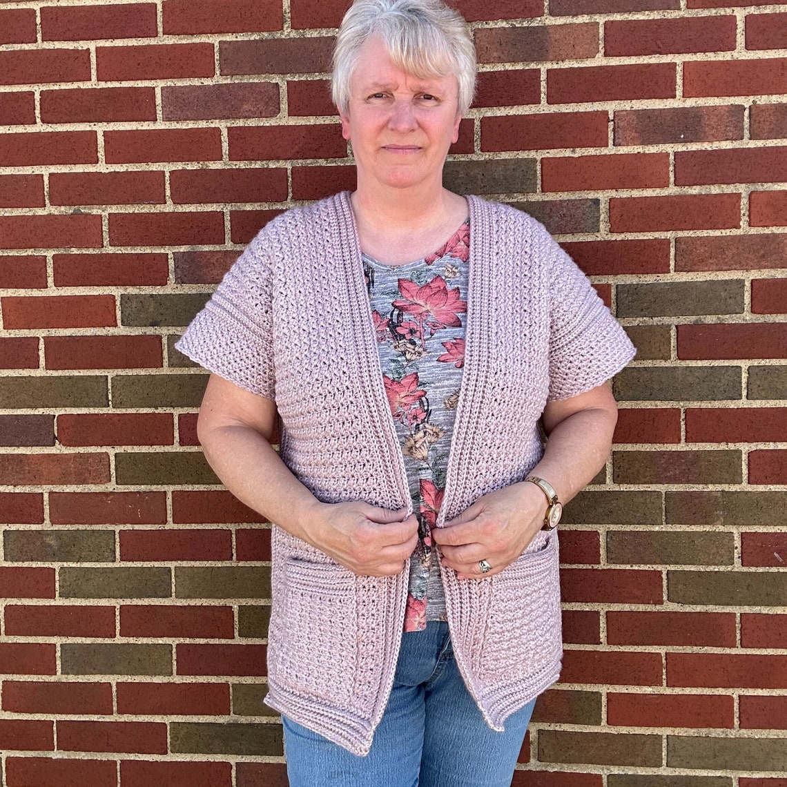 Crochet Pattern, Crochet Cardigan Pattern, Short Sleeve Crochet ...